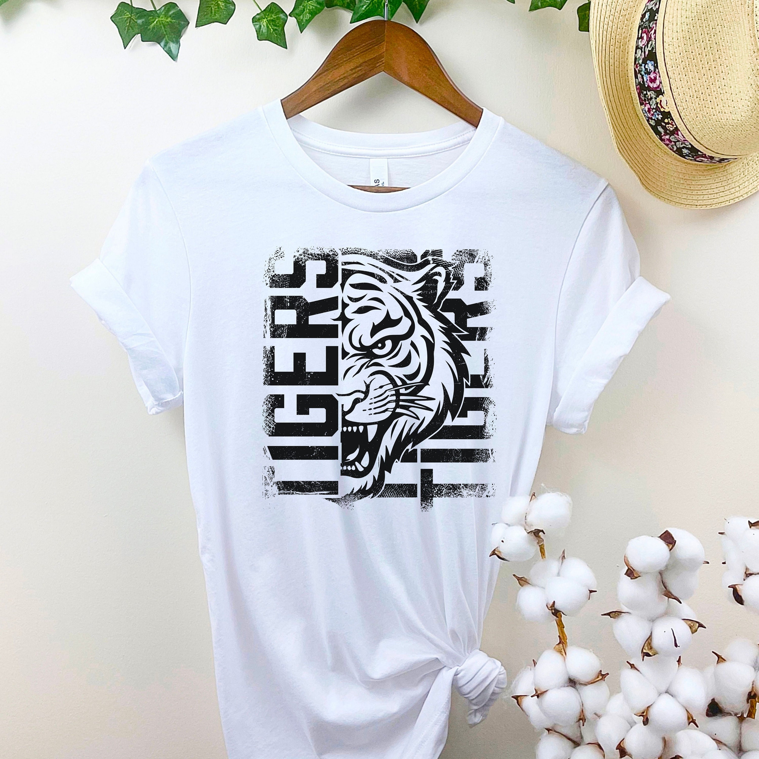 Distressed Tigers School Spirit SVG: Sports Shirt Design (digital ...