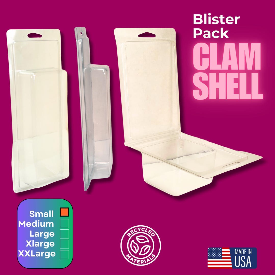 Clear Clamshell Packaging Recycled PET Blister Pack Retail Display Eco ...