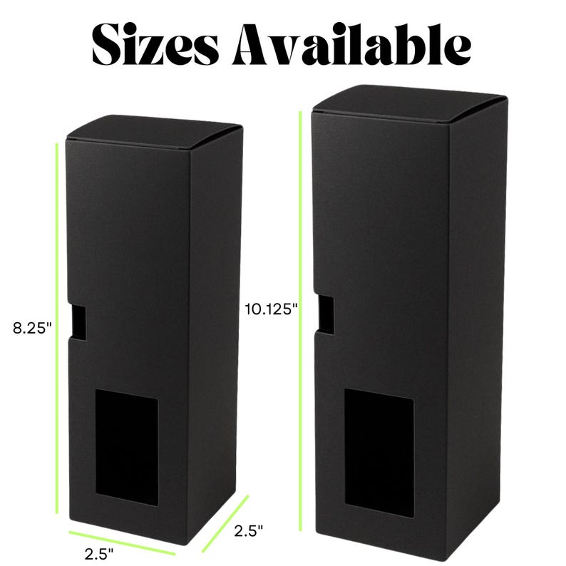 Black Matte Diffuser Boxes - Reed Stick Compartment - Set of 10 Empty ...