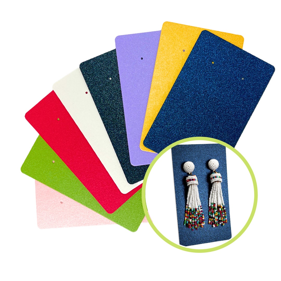 Jewelry Cards for Earring Display Standard Hole in Multicolor Card ...