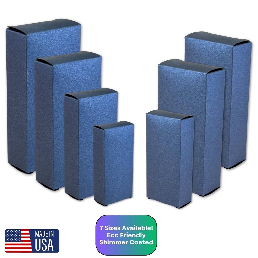 Blue Cologne Box Packaging in Navy Pearl Premium, Set of 10 Boxes for ...