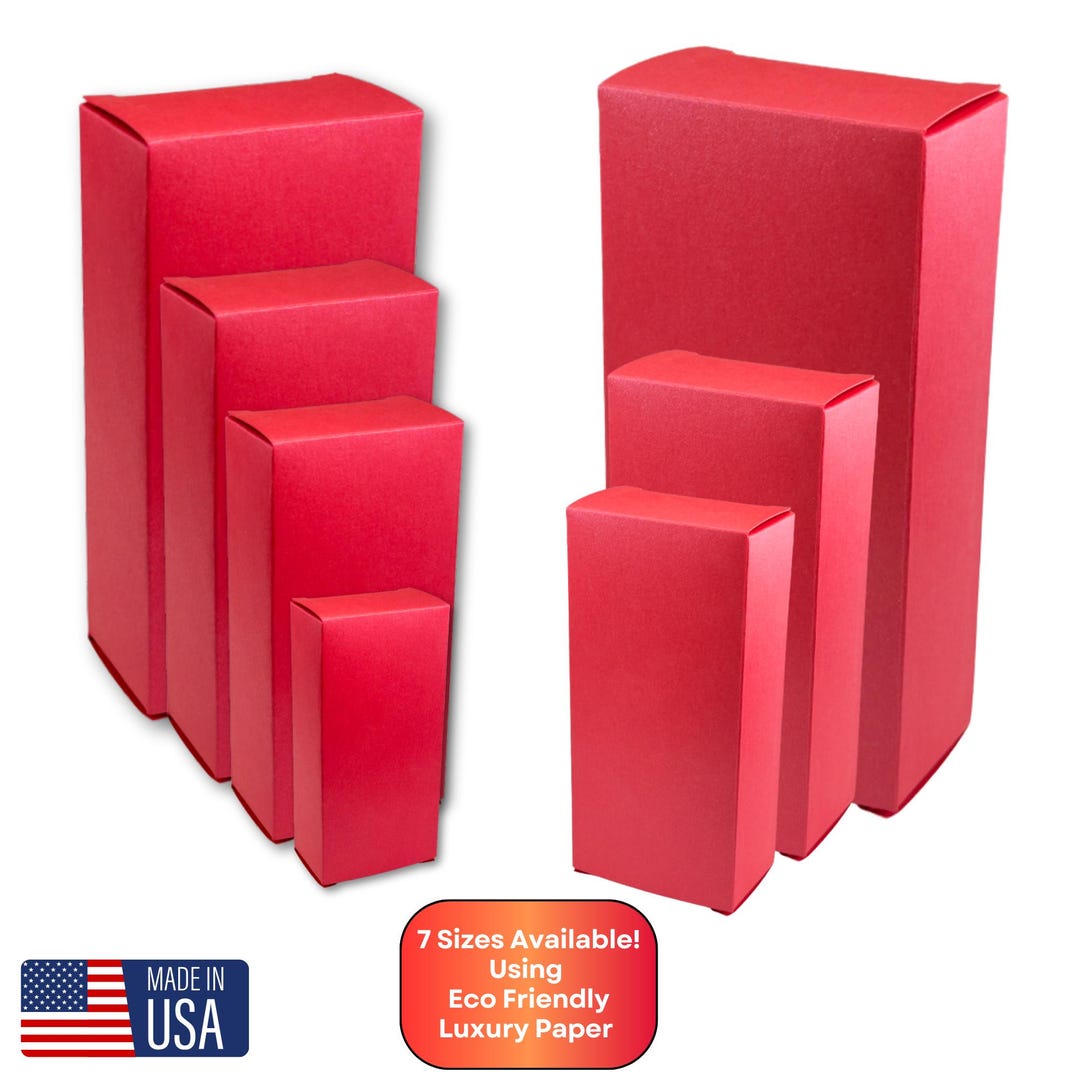 Cologne Boxes, Perfume Bottle Boxes in Red Luxury Paper Card Stock ...