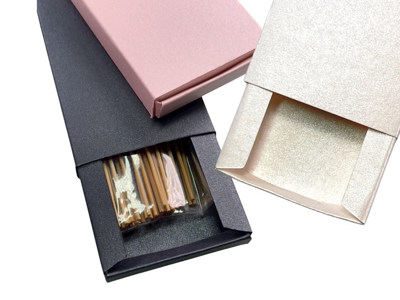 Incense Boxes in Black 7.5" up to 12" Length Packaging Empty Match Book ...