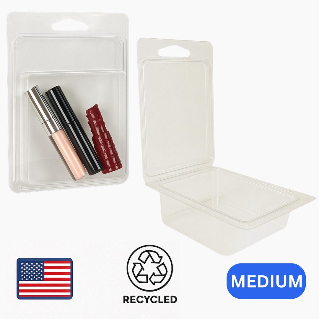 Clamshell Packaging, Medium Size for Cosmetic Blister Packs, Retail ...