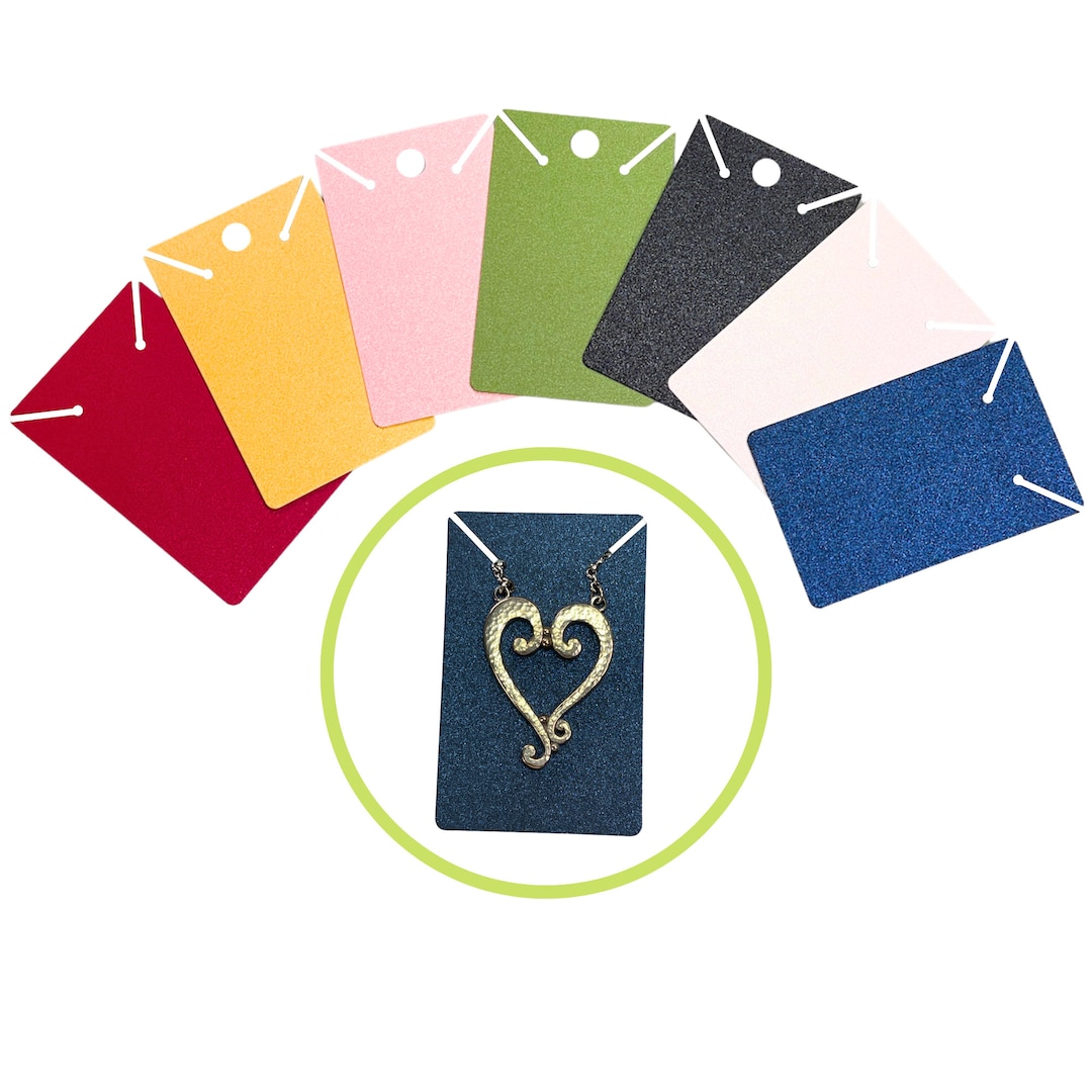 Necklace Display Cards: Shimmer Paper Jewelry Packaging, Set of 50 - Etsy