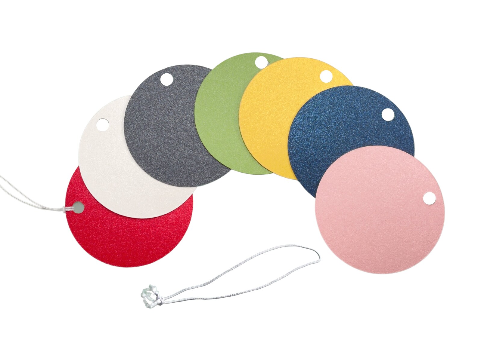 Circle Hang Tags With Elastic String Using Premium Colored - Etsy
