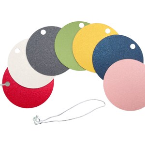 Circle Hang Tags With Elastic String Using Premium Colored - Etsy