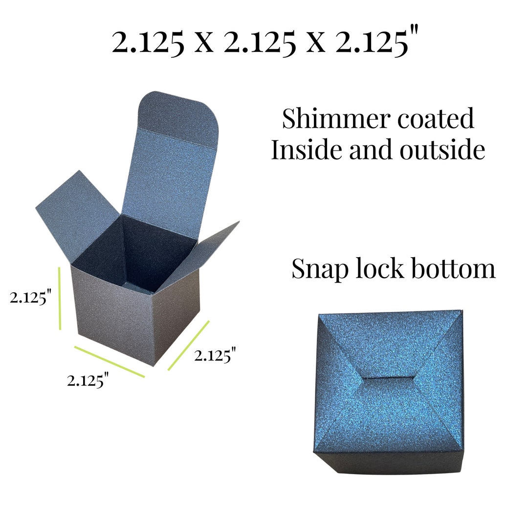 Face Cream Boxes 2.125x2.125x2.125" Square Shaped Navy Blue Small Boxes ...