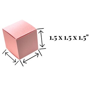 Lip Balm Boxes 1.5x1.5x1.5" Pink Square Packaging for Small Cosmetic Containers Including Powder ...