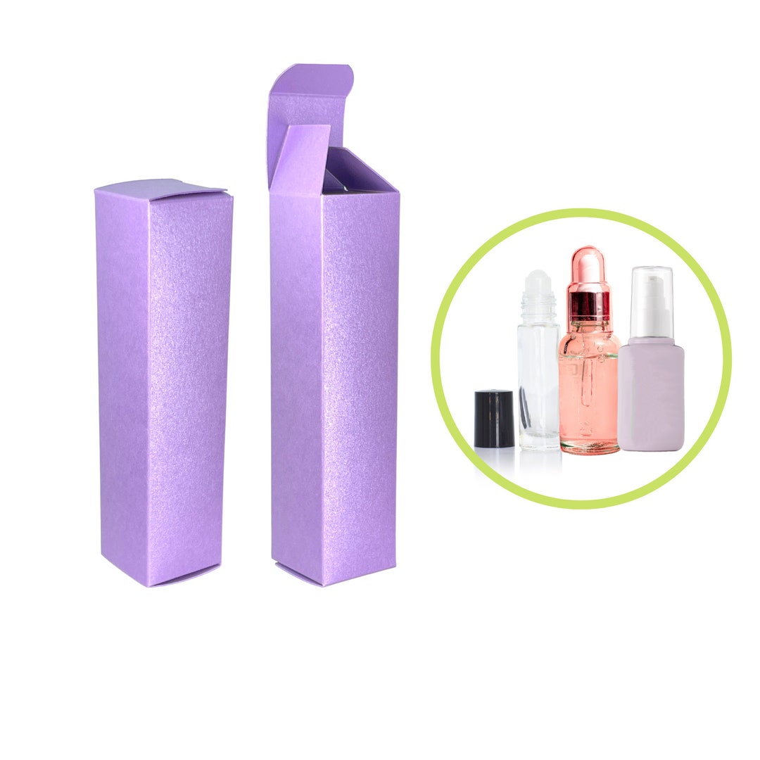 Serum Box Packaging Using in Lavender Colored Paper Card Stock, Blank ...