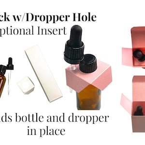 Product Box 1.5x1.5x5" 1oz Dropper Bottle in White Pearl Used for ...