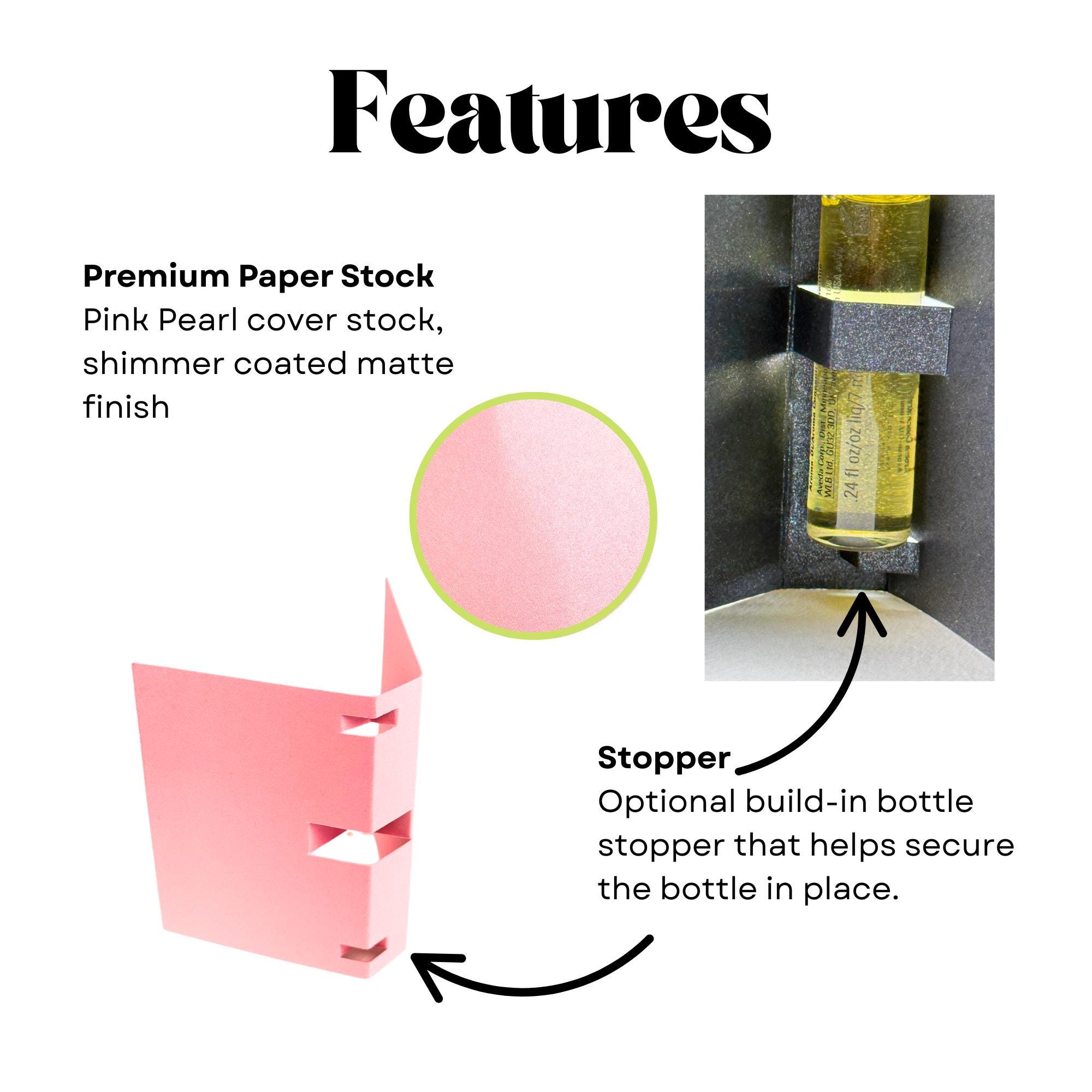 Pink Pearl Perfume Vial Display Cards: 5ml & 10ml Packaging, Set of 50 ...