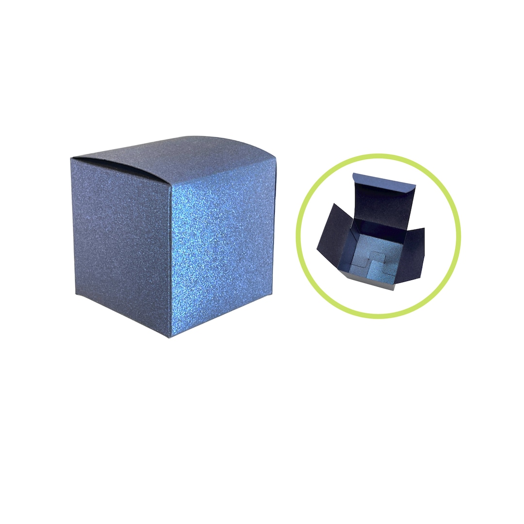 Box Blanks Square 3x3x3 in Navy Blue, Small Boxes for 1oz and 2oz ...