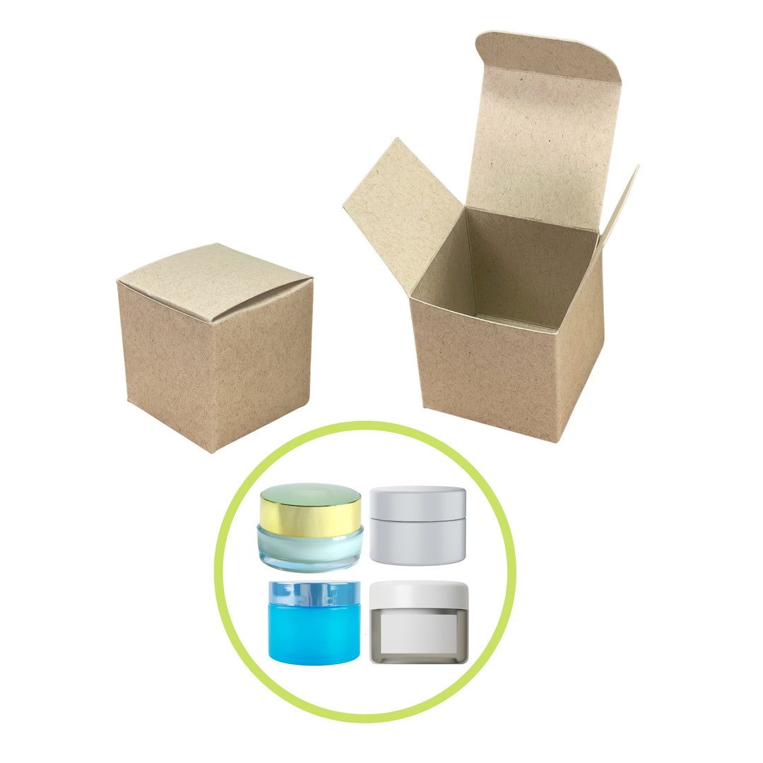 Jar Boxes 2x2x2" Cube Shape Using Premium Kraft Card Stock, Small Boxes ...