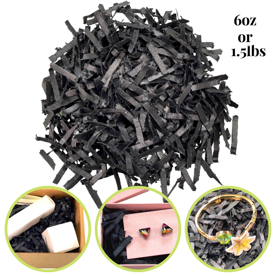 Shredded Paper Black Void Box Filler 100% Post Consumer Recycled for ...