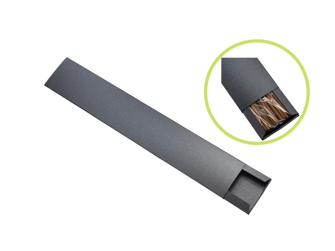 Incense Boxes in Black 7.5" up to 12" Length Packaging Empty Match Book ...