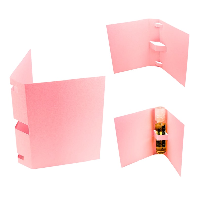 Pink Pearl Perfume Vial Display Cards: 5ml & 10ml Packaging, Set of 50 ...