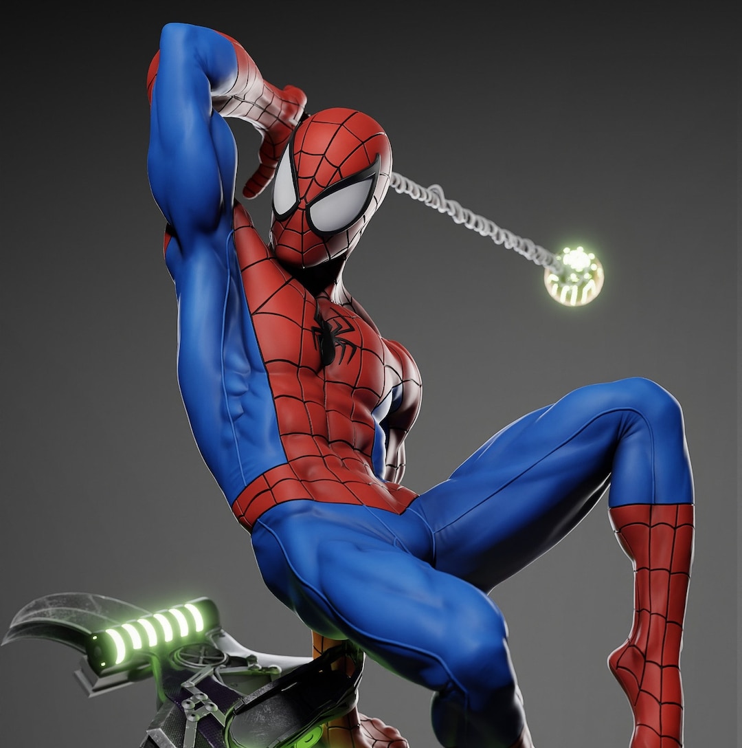 Spider-man Figurine – Dynamic Diorama | 3D Printed Resin (paintable ...