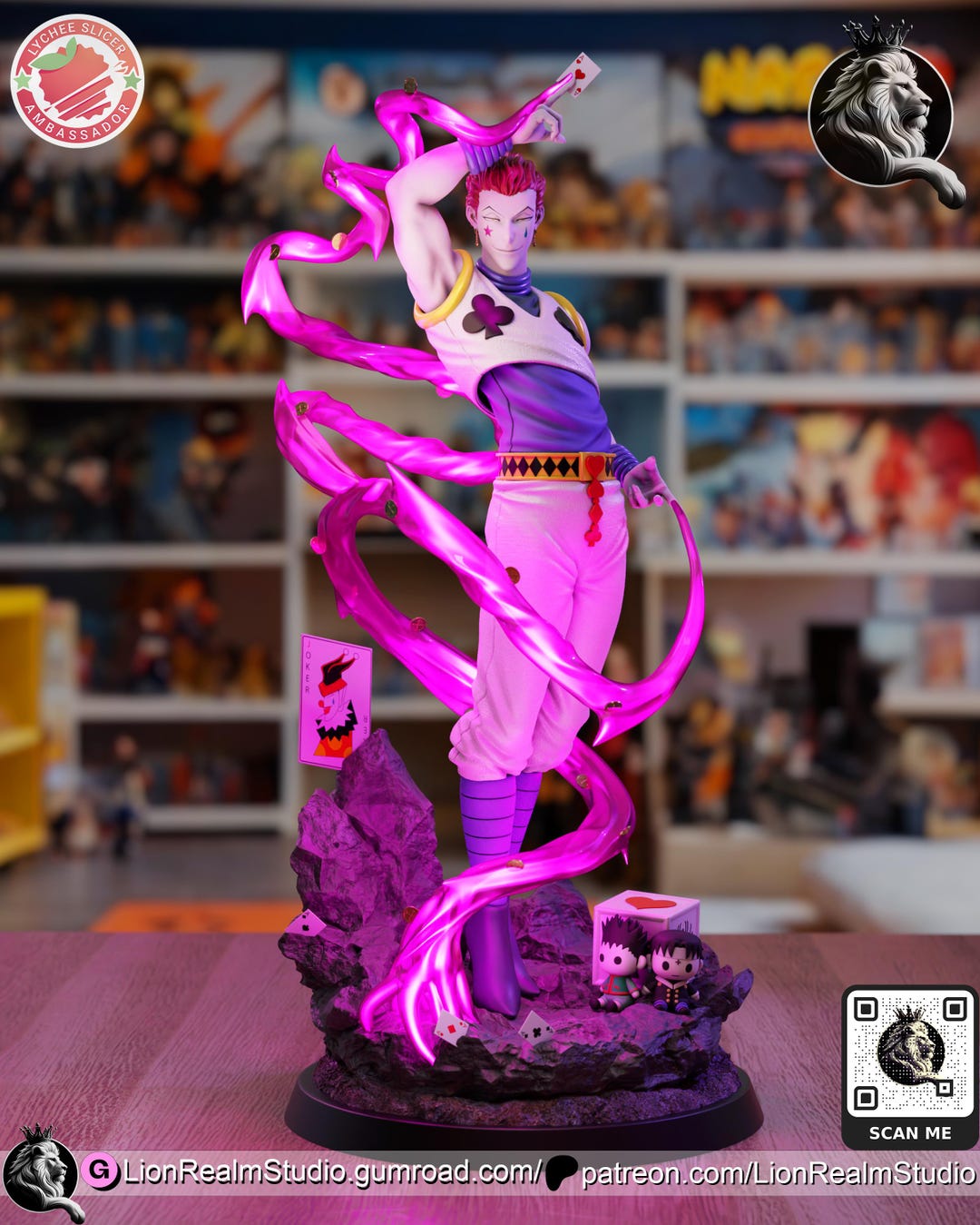 Hisoka Morrow Figurine – Hunter X Hunter | 3D Printed Resin (paintable ...