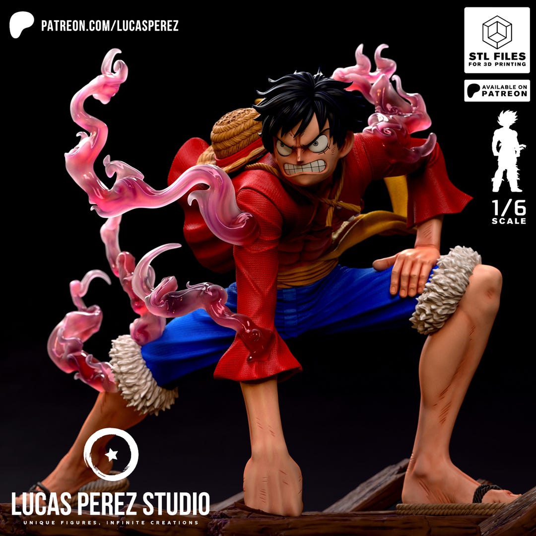 Luffy Figurine – One Piece | 3D Printed Resin (paintable) | Fan Art ...