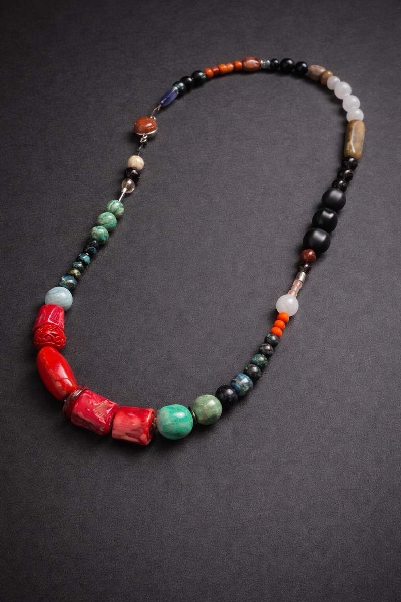 Red Coral Gemstone Necklace | One-of-a-kind Intuitive Strand - Etsy