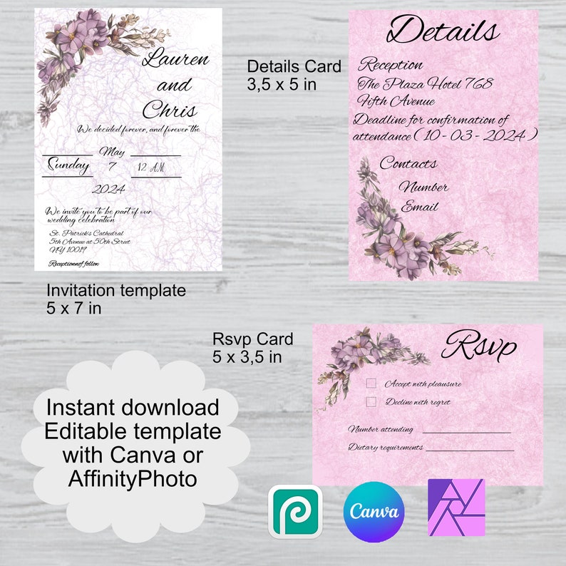 Flower Invitation - Etsy