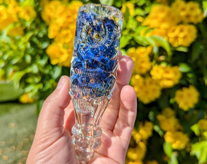 Blue Fumed Glass Pipe/ Glass Pipes/ Pipe/ Pipes - Etsy