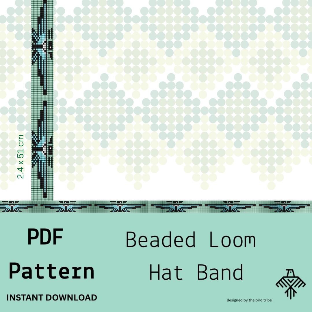Thunderbird Beaded Hatband Loom Pattern • Native American Design (PDF ...