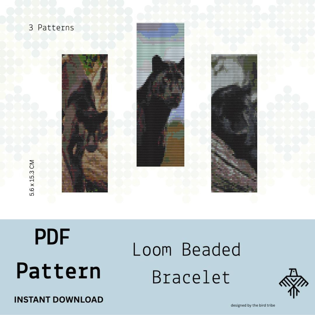Black Jaguar Beaded Bracelet Patterns • Realistic Loom Design (PDF) - Etsy