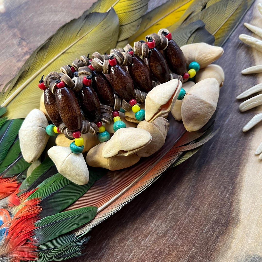 Indigenous Style Nut Shell Bracelet Rattle Instrument Water Element - Etsy