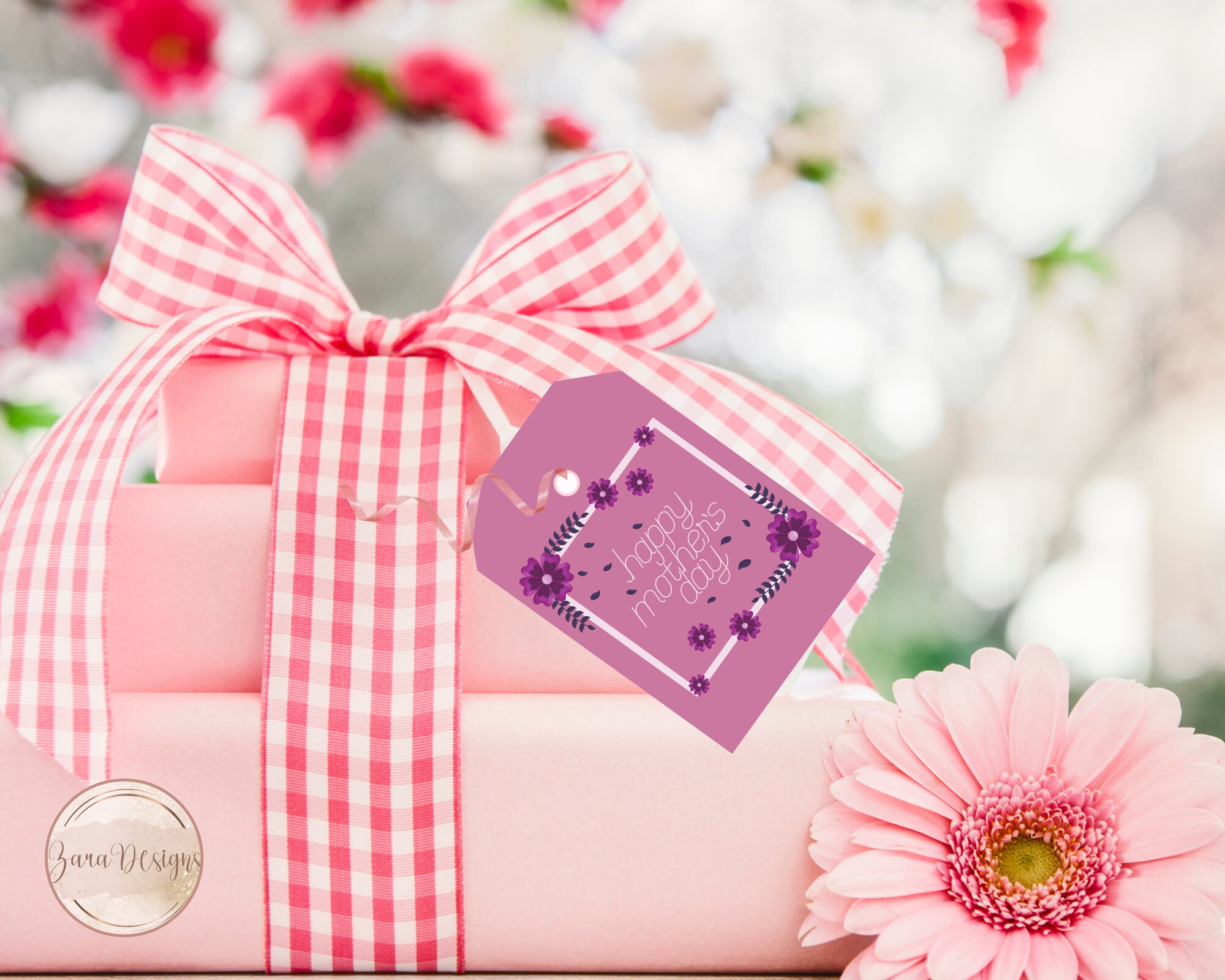 Mother's Day Printable Gift Tags, Mom Tags, Gift Tags, Pink and Purple ...