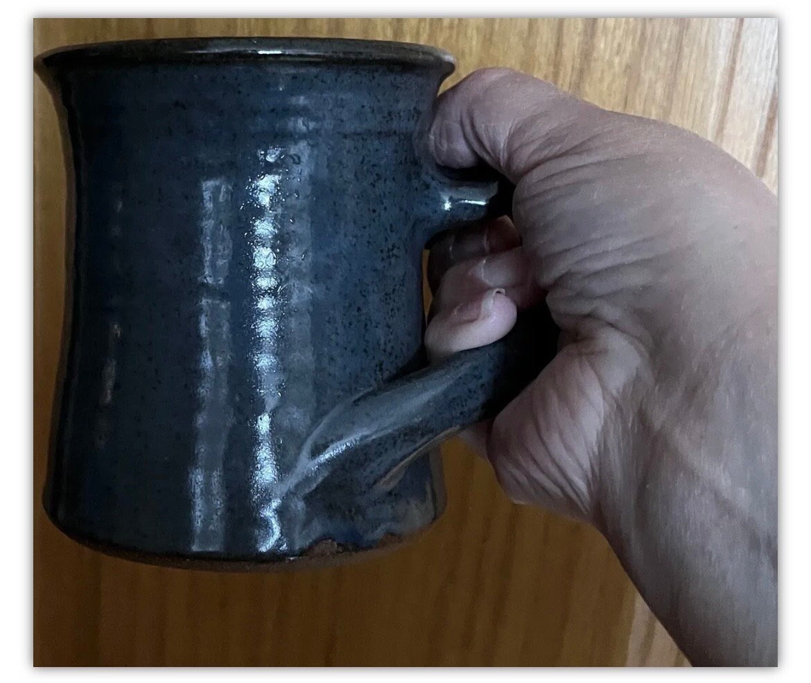 Stoneware Coffee Cups Left/ Right Handed Cabin Camping Mugs Hunting ...