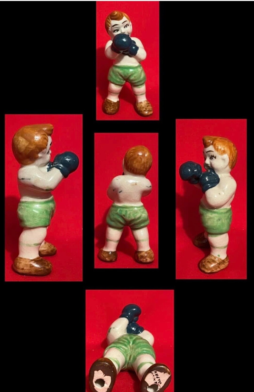 Vintage Boxing Boy Guy Figurine Japan - Etsy