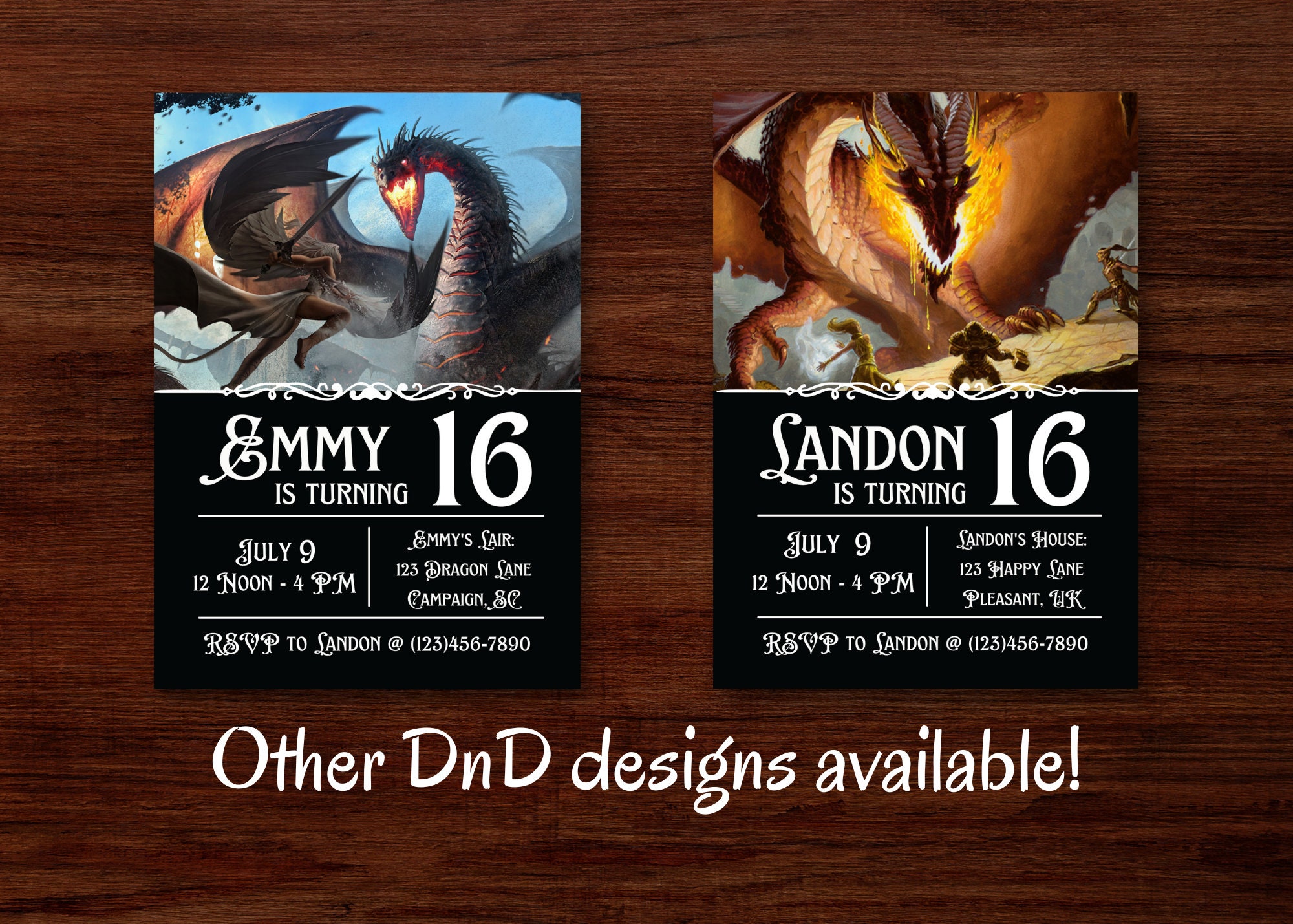 Customizable Dungeons & Dragons Dnd Invitation FREE RUSH AVAILABLE - Etsy