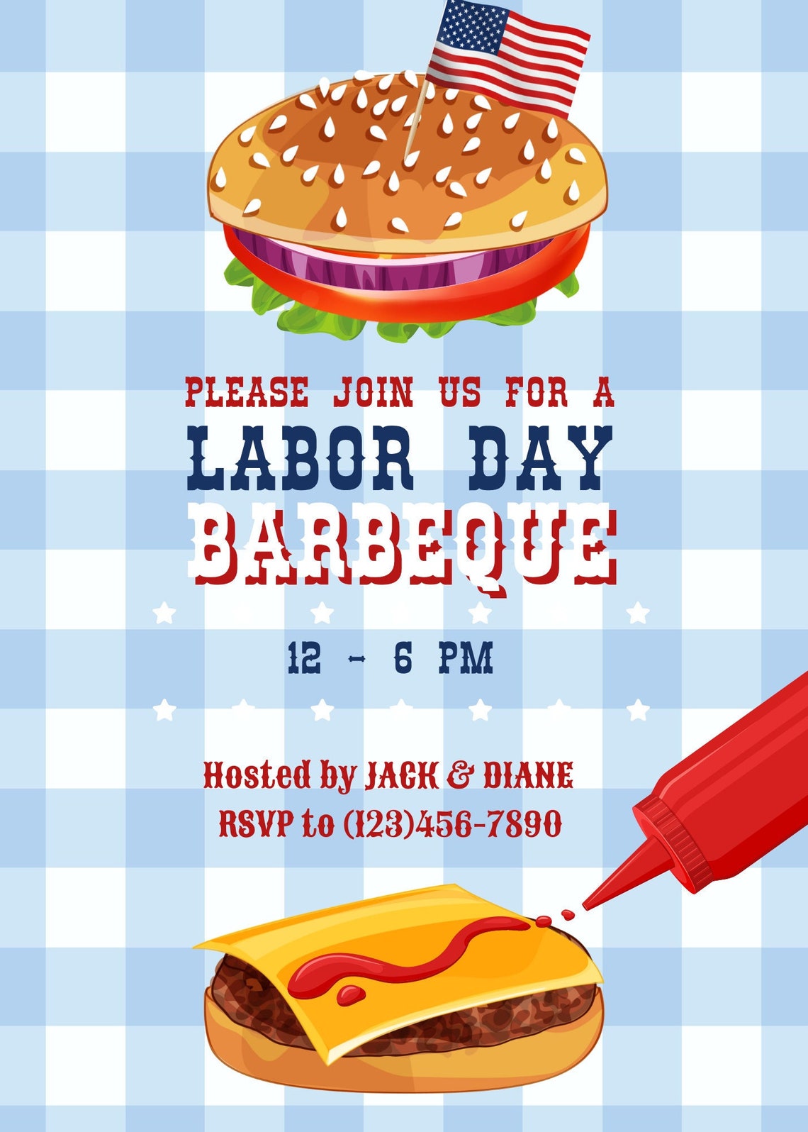 Customizable Labor Day Invitation - Etsy