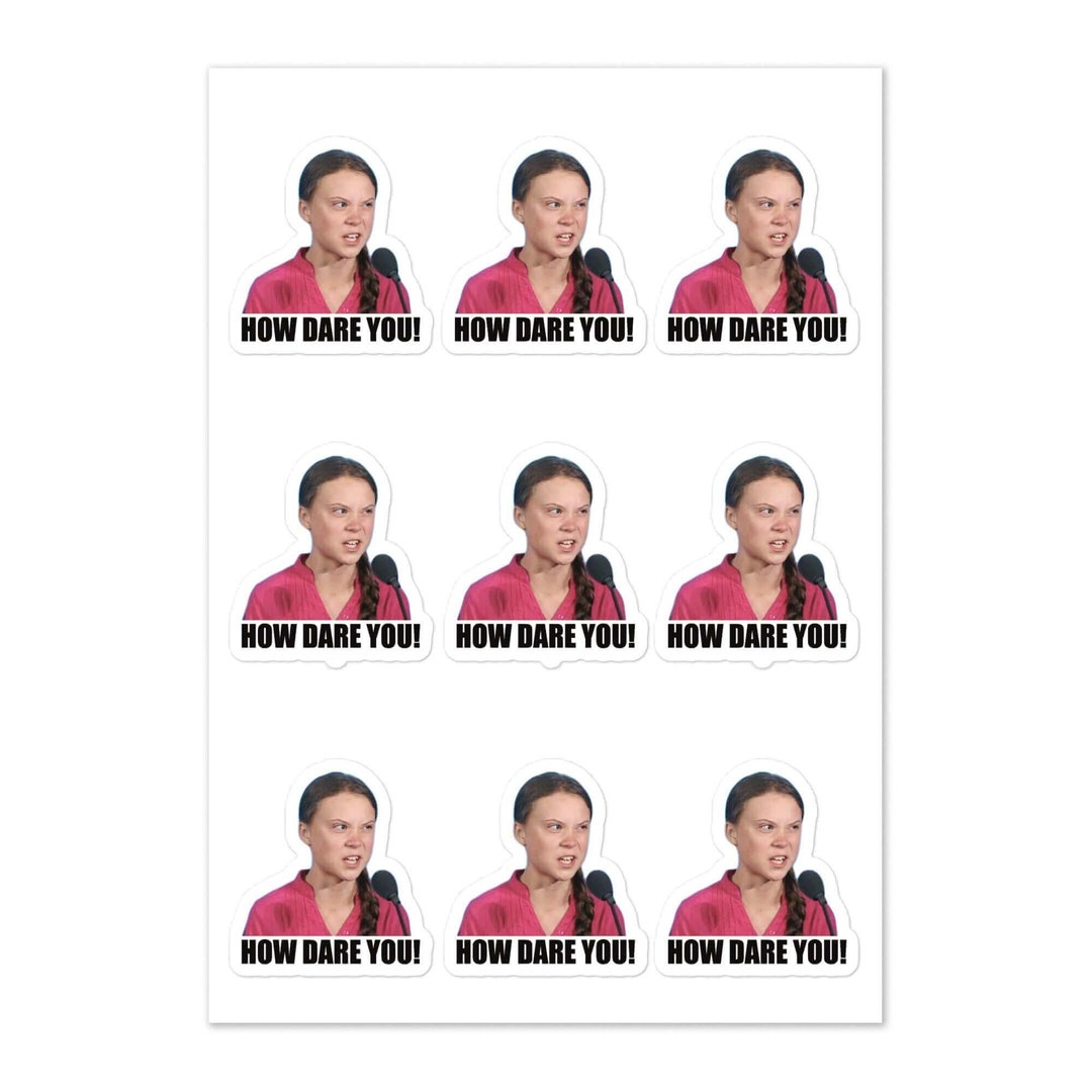 How Dare You Sticker Sheet, Gretta Decal, Gas Tank Sticker, Funny Truck ...