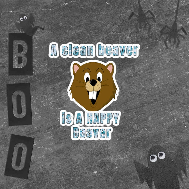 A Clean Beaver is a Happy Beaver Sticker,graphic Sticker,sarcastic ...
