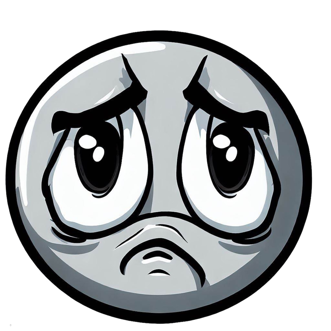 Sad Face Digital Download Svg Eps Png Pdf Stickers - Etsy