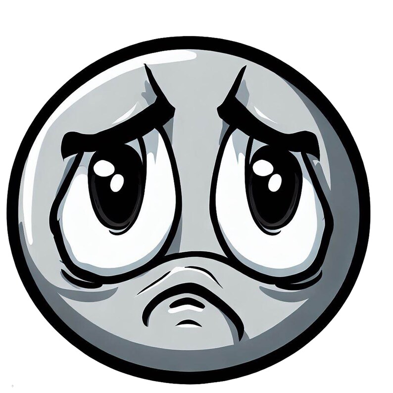 Sad Face Digital Download Svg Eps Png Pdf Stickers - Etsy