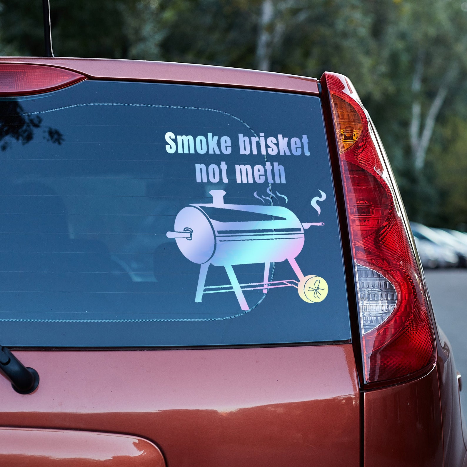 Smoke Brisket, Vinyl Decal, Funny Vinyl Decal, Waterproof Decal ...