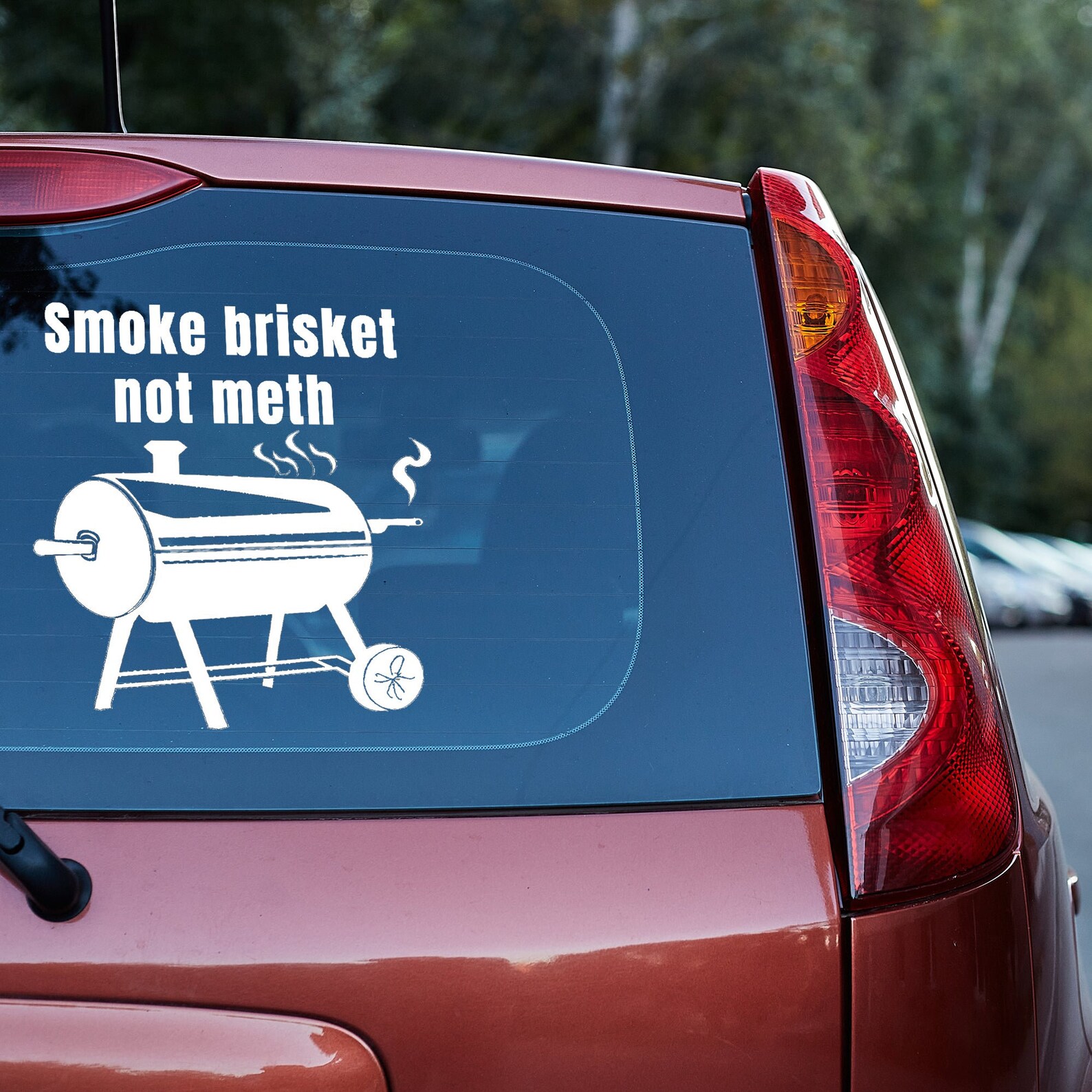 Smoke Brisket, Vinyl Decal, Funny Vinyl Decal, Waterproof Decal ...