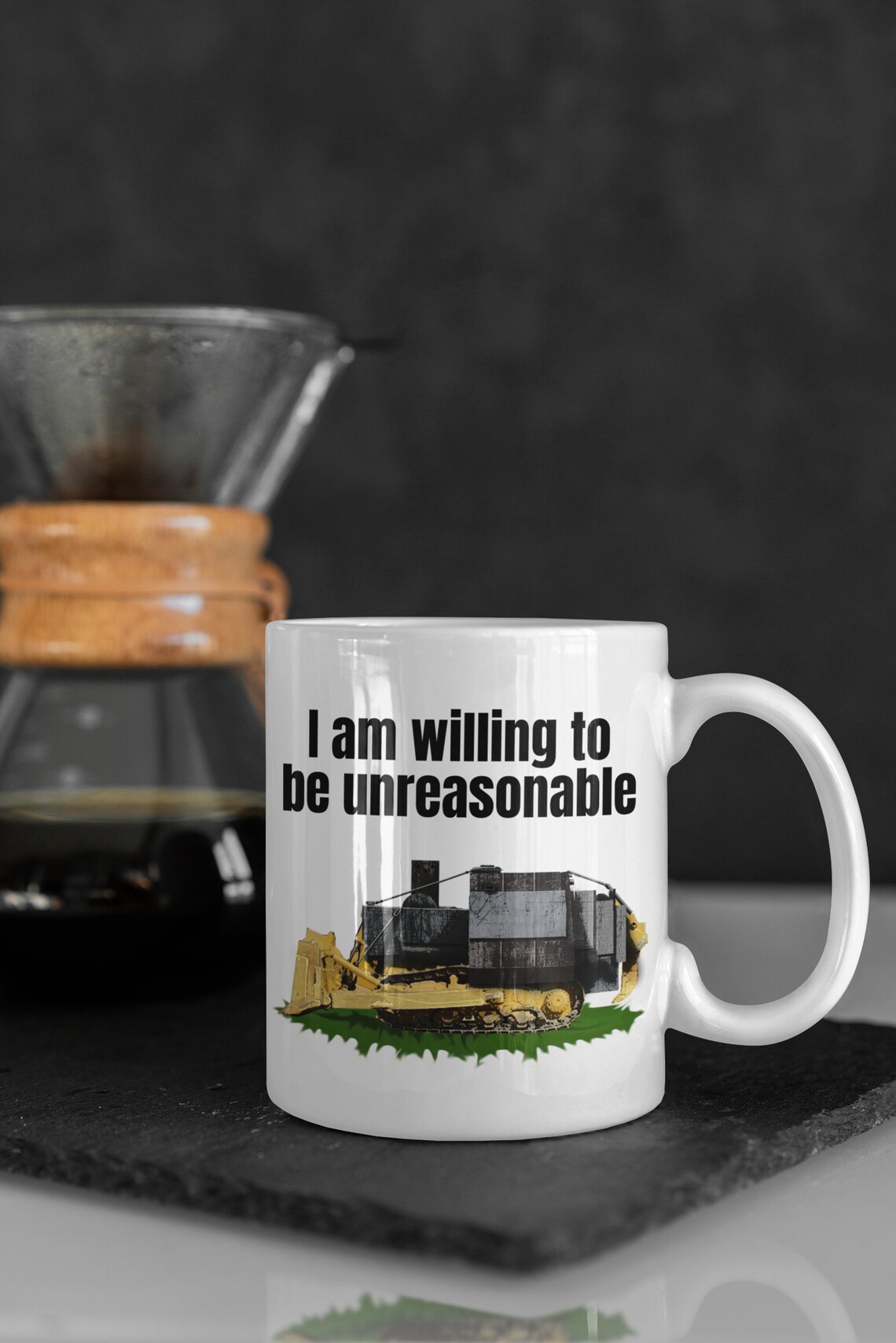 I Am Willing to Be Unreasonable White Glossy Mug Killdozer, 2A, Liberty ...