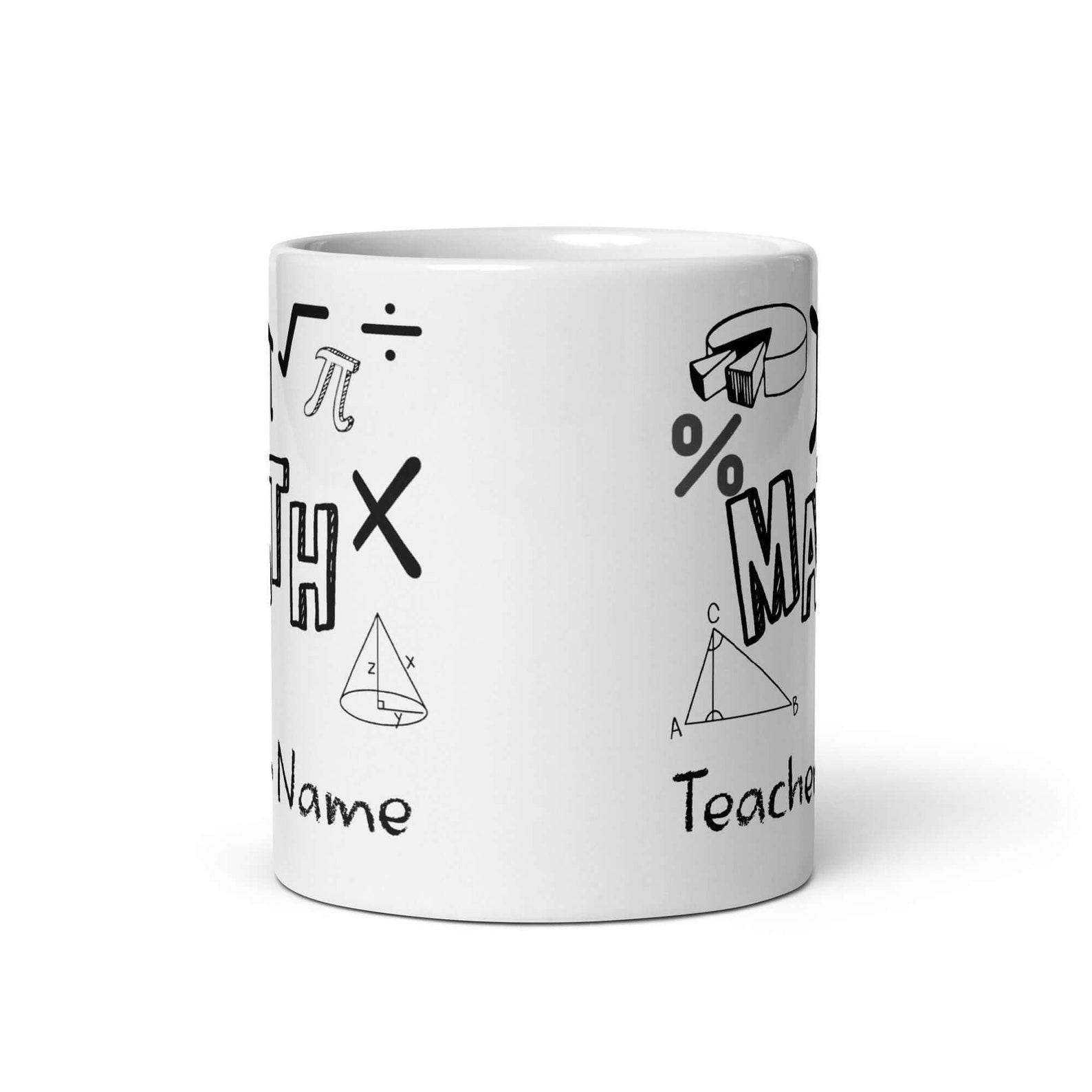 Customizable Math Teacher Mug, Personalized Name Coffee Cup, Math ...