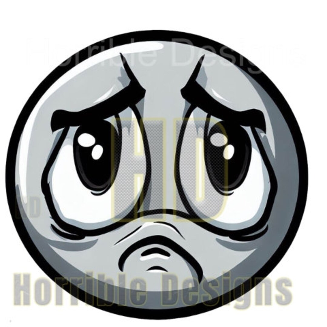 Sad Face Digital Download, Svg, Eps, Png, Pdf, Stickers, Coffee Mug ...