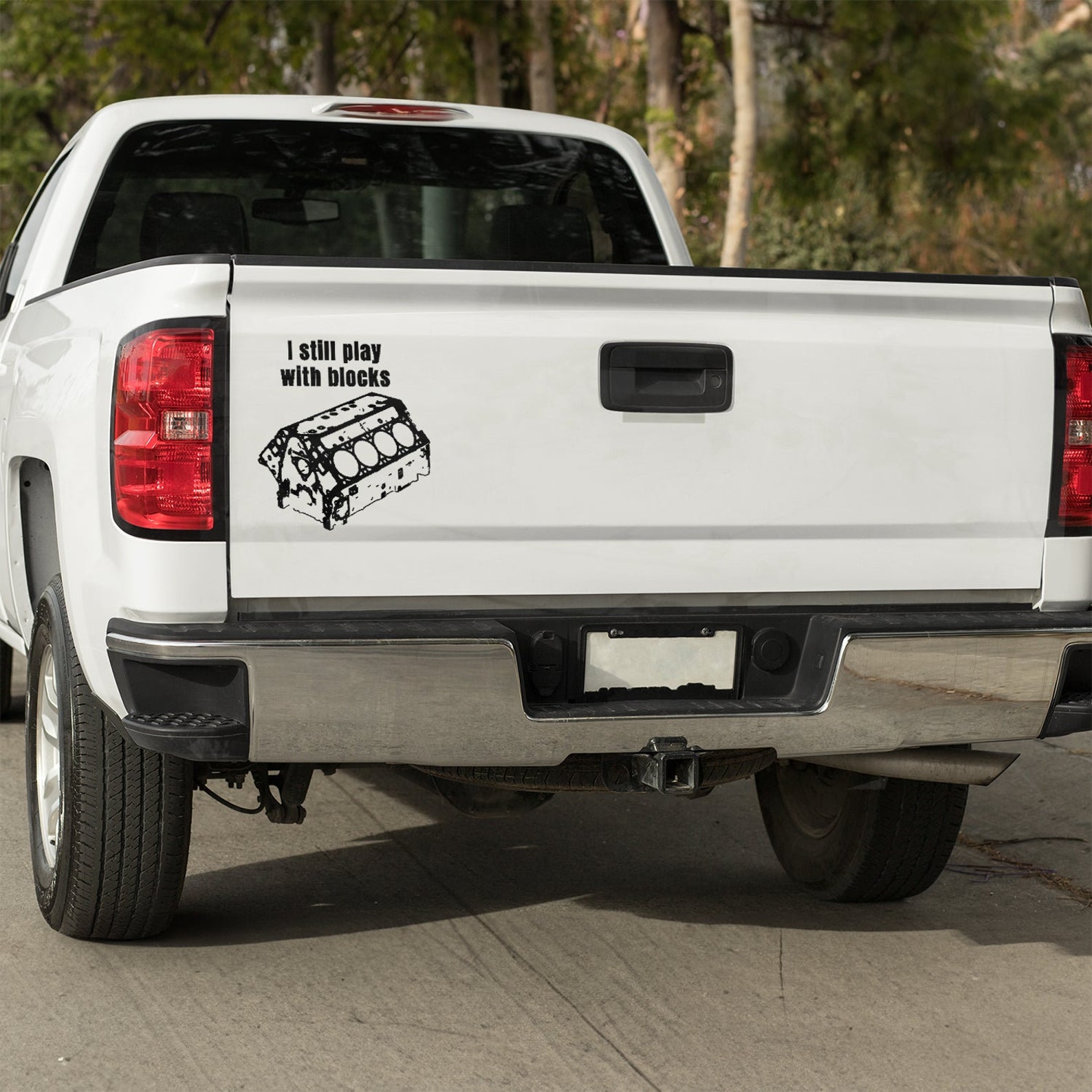 I Still Play With Blocks V8 Engine Vinyl Sticker, Mechanic Car Lover ...