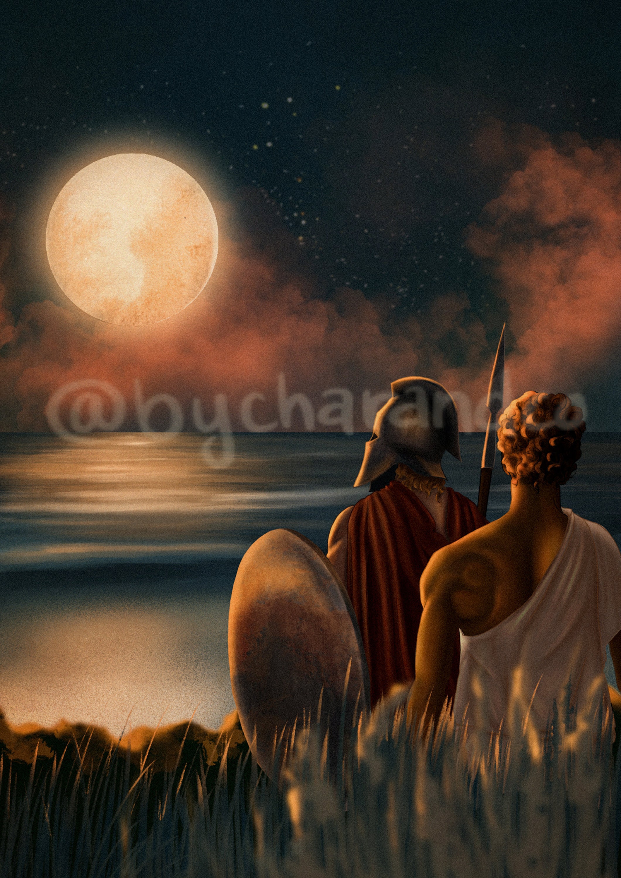 Achilles and Patroclus - Art Print - Etsy