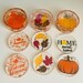 Fall Resin Coaster Set of 4 With Matching Coaster Holder • Unique Fall ...