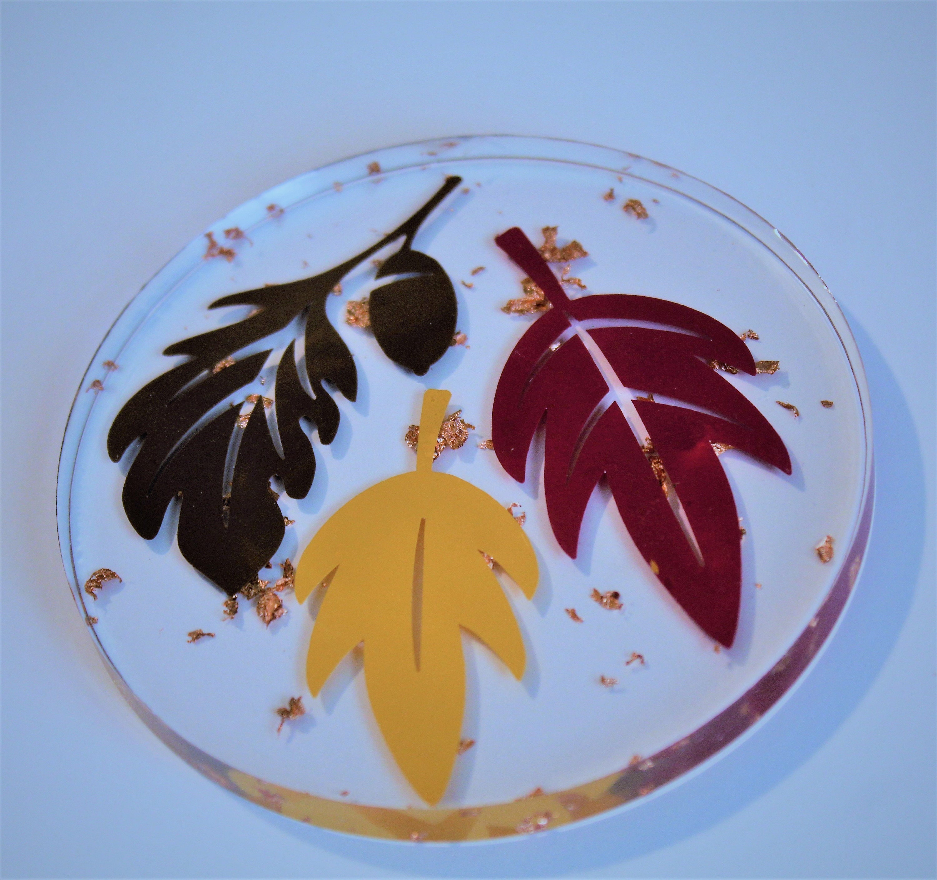 Fall Resin Coaster Set of 4 With Matching Coaster Holder • Unique Fall ...