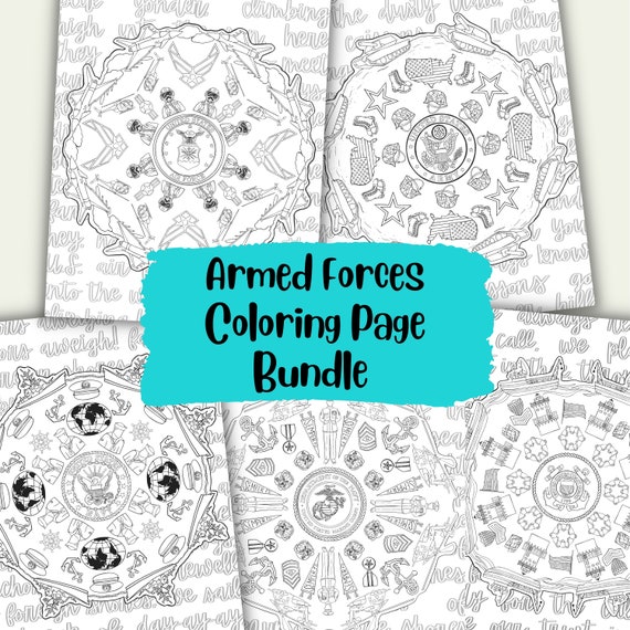 Armed Forces Coloring Pages Instant Download - Etsy