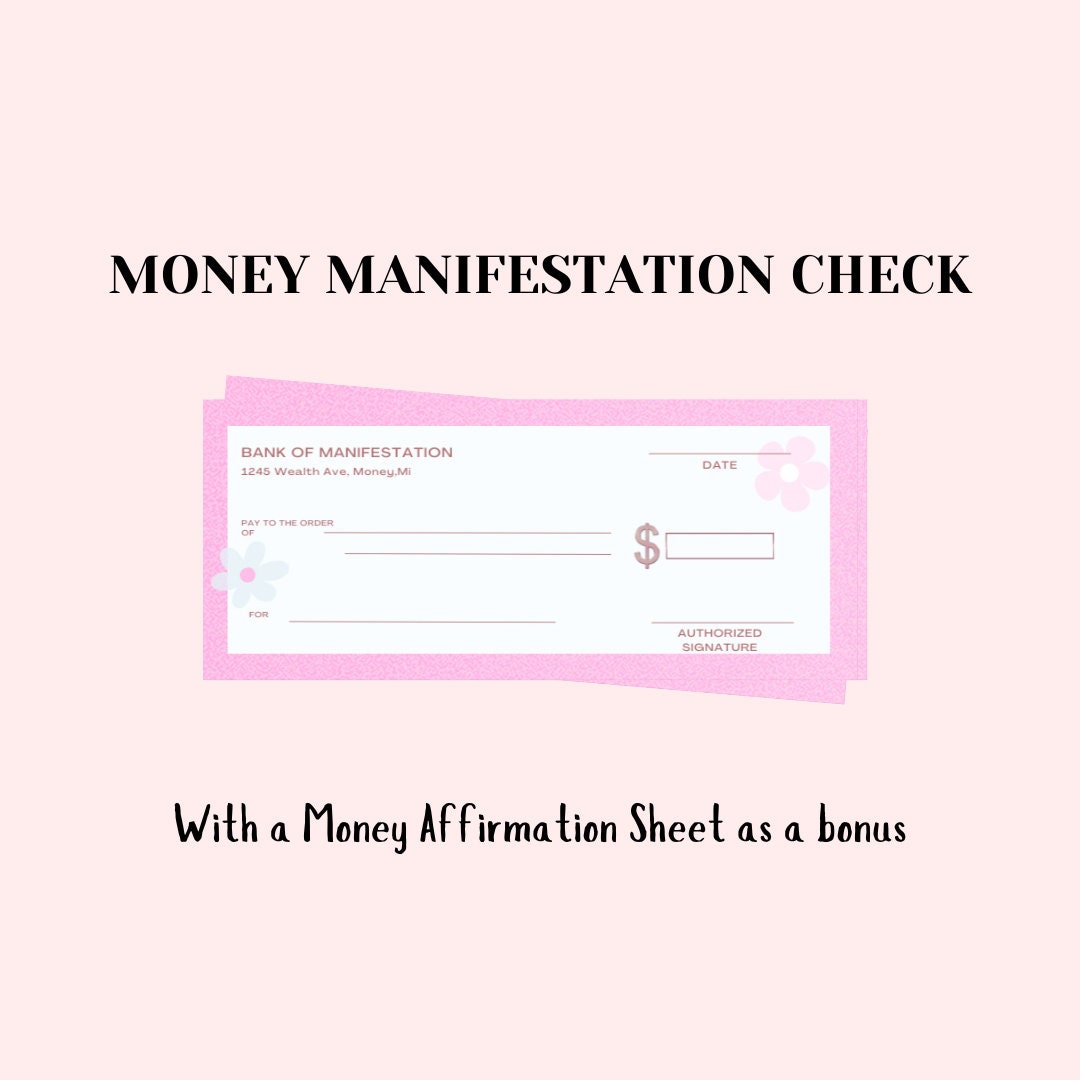 MONEY MANIFESTING CHECKS Printable - Etsy